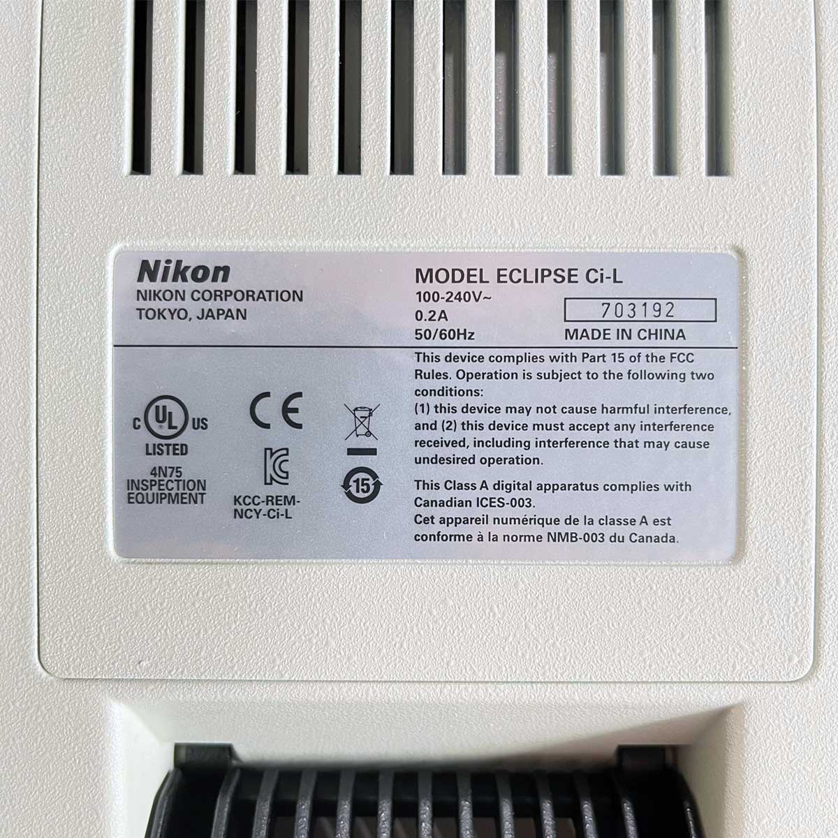 Nikon Eclipse Ci-L Fluorescence Trinocular Microscope - Reconditioned