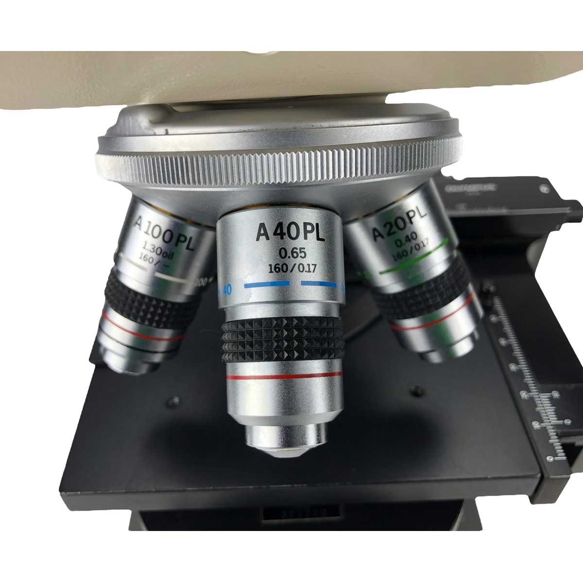 Olympus CH-2 Phase Contrast Microscope with 0-100 Scale Reticule - Rec